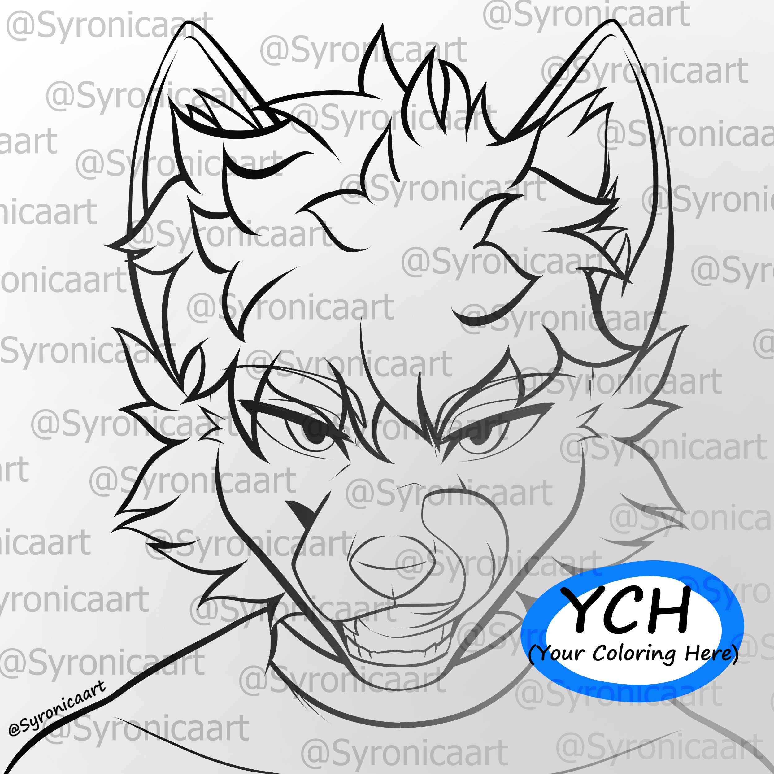 Fursona Grin: DIY Furry Icon Base (PSD File) - Etsy