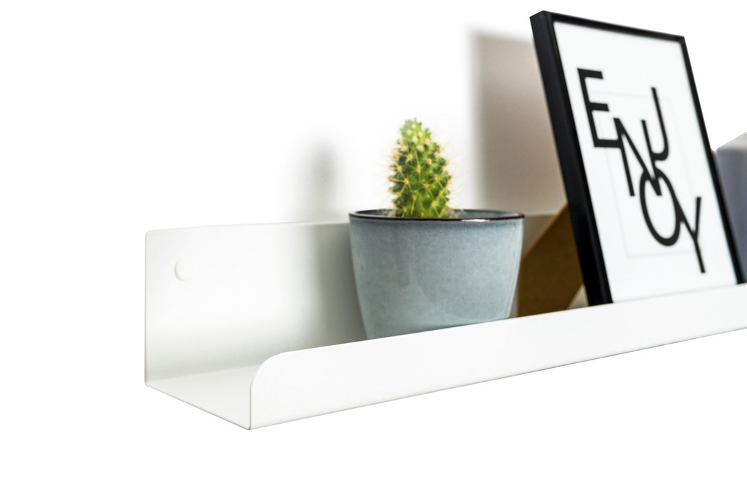 PICTURE LEDGE SHELF, Metal Floating Shelf, Picture Shelf, Long Narrow ...