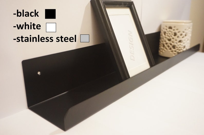 Black Picture Ledge Metal Floating Shelf or Picture Shelf. - Etsy