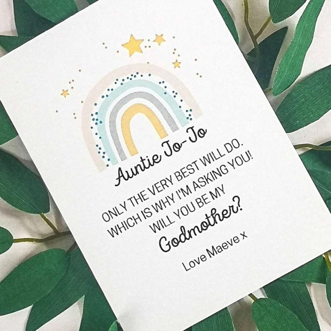 Godparent Invitation Card: Christening, Baptism, Naming Ceremony - Etsy