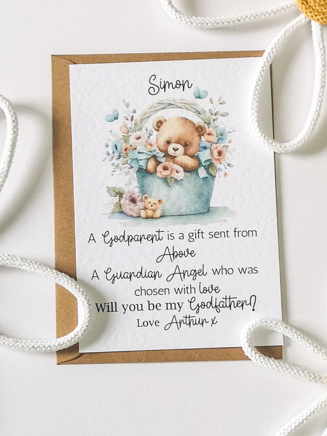 Will You Be My Godparents, Godmother Godfather. Postable Invitation ...