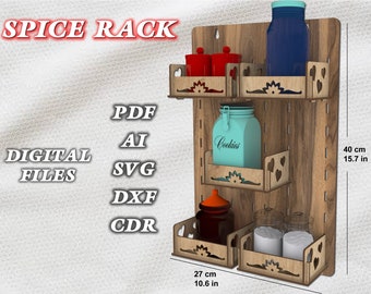 Wooden Spice Rack - Etsy