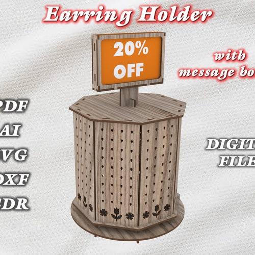 Earring Stand File Bundle 3 SVG Laser Cut Files for - Etsy