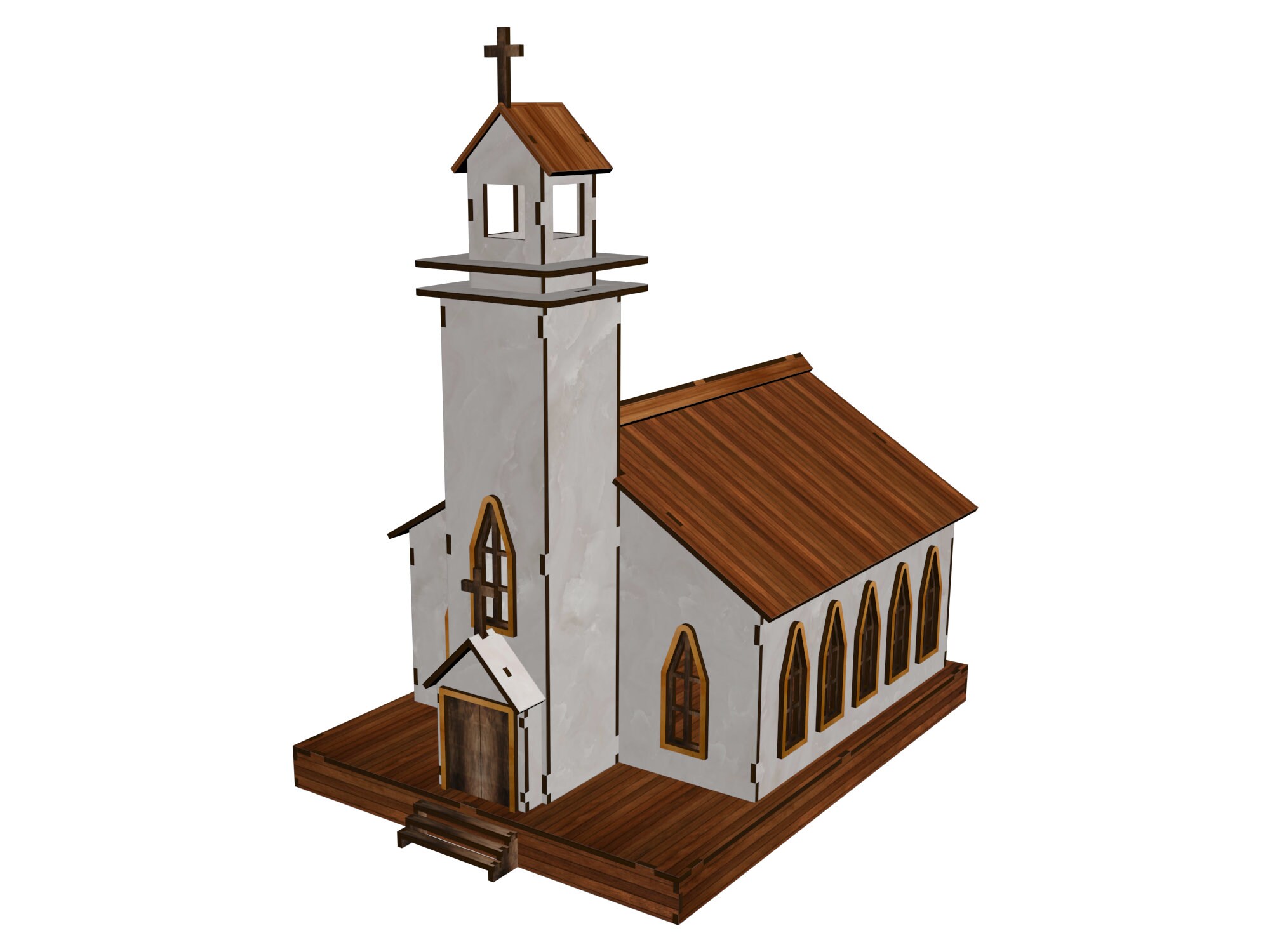 Wild West House, Wild West Church, Wooden Laser Cut, CNC File, Vector ...
