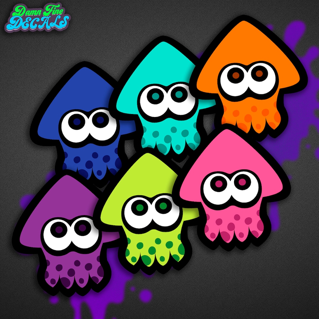 Splatoon Squid Sticker - Etsy