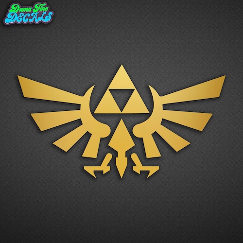 Legend of Zelda Hyrule Crest Triforce Vinyl Decal Car Window - Etsy