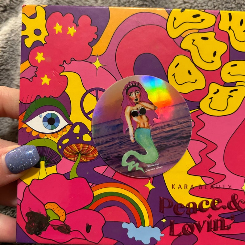 Mermaid Genie Holographic Rainbow Halo Iridescent Light Reflective ...