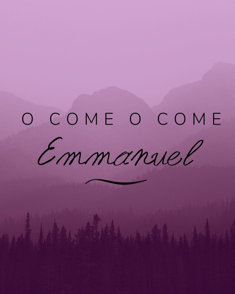 Advent/christmas O Come O Come Emmanuel Digital Print - Etsy