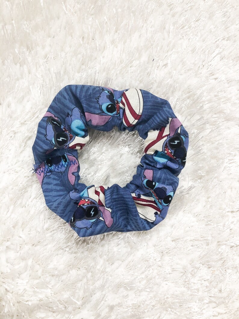 Stitch Scrunchie Hair Tie Cute Hair Accessories Messy | Etsy
