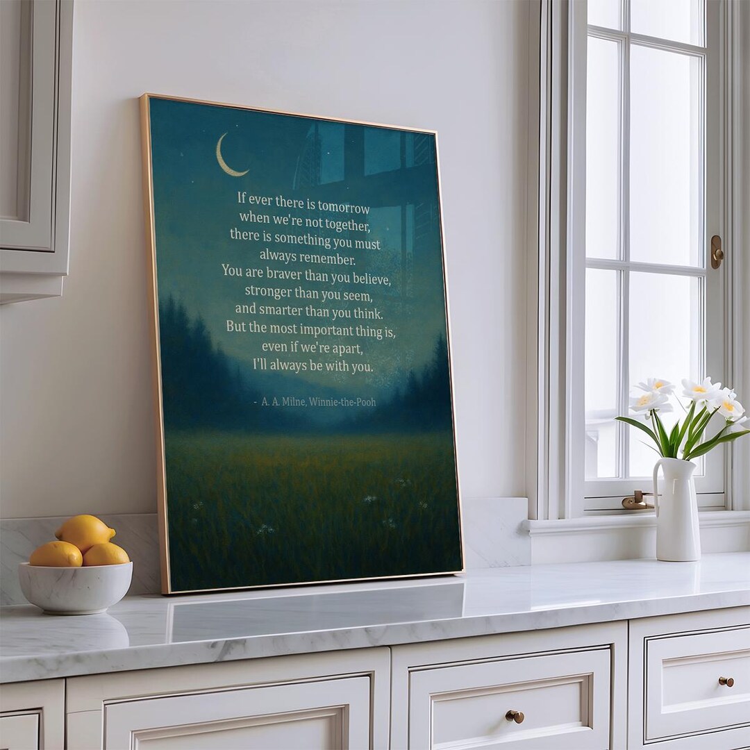Winnie the Pooh Quote Print, Nursery Decor, Inspirational Wall Art - Etsy