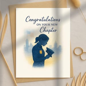 Police Officer Congratulations Card: New Chapter, Graduation, Promotion ...