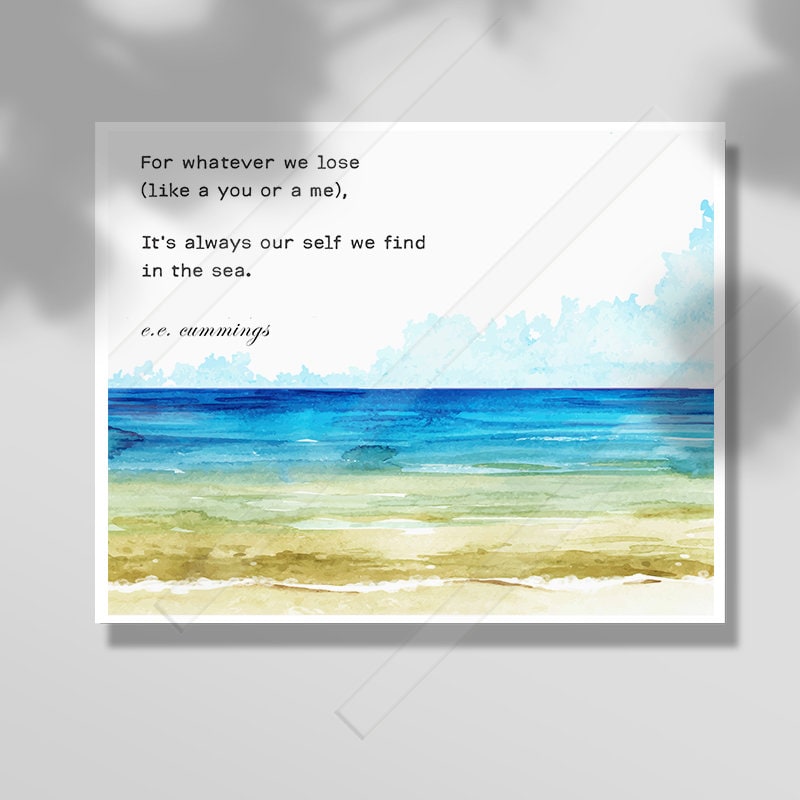 E.e.cummings Poem Art Print for Whatever We Lose like a You - Etsy
