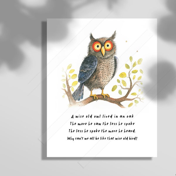 Wise Old Owl - Etsy