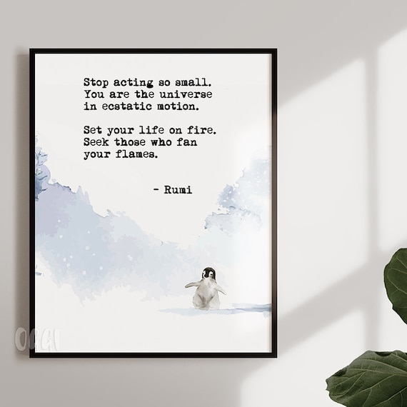 Stop Acting Quotes Quote : Stop Acting So Small. You Are The Universe
