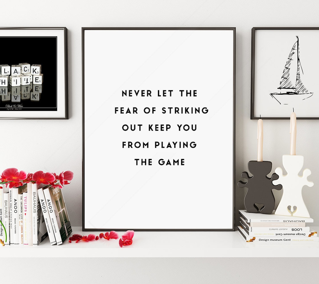 Inspiration Quote Printable-motivational Wall Art-never Let the Fear of ...