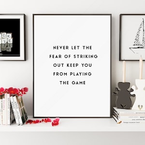 Inspiration Quote Printable-motivational Wall Art-never Let the Fear of ...