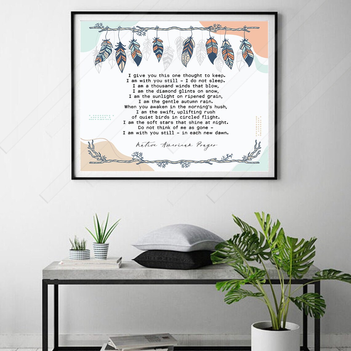Native American Prayer Art Print: Memorial Poem, Sympathy Gift - Etsy