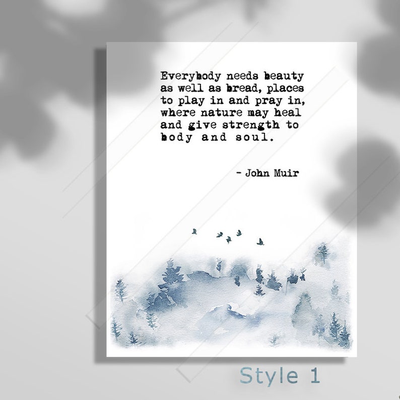John Muir Quote Print: Watercolor Art, Inspirational Nature - Etsy ...