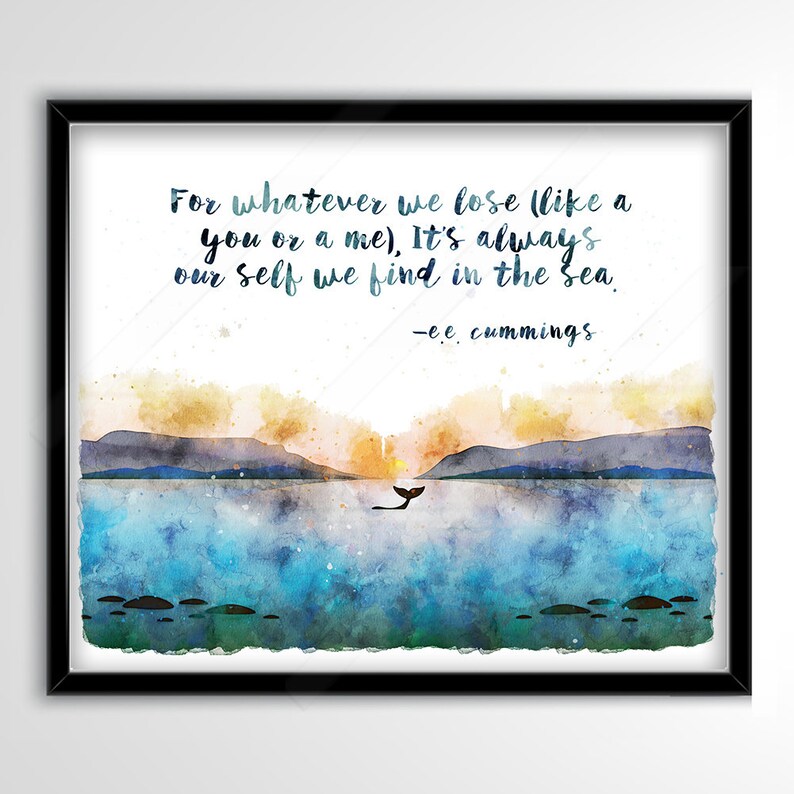 E.e.cummings Poem Art Print for Whatever We Lose like a You - Etsy