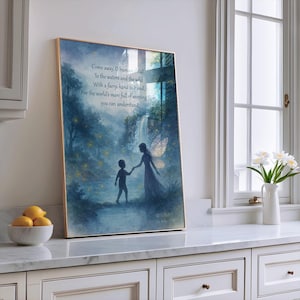 William Butler Yeats Poem Print: Fairy Waterfall Fantasy Art - Etsy