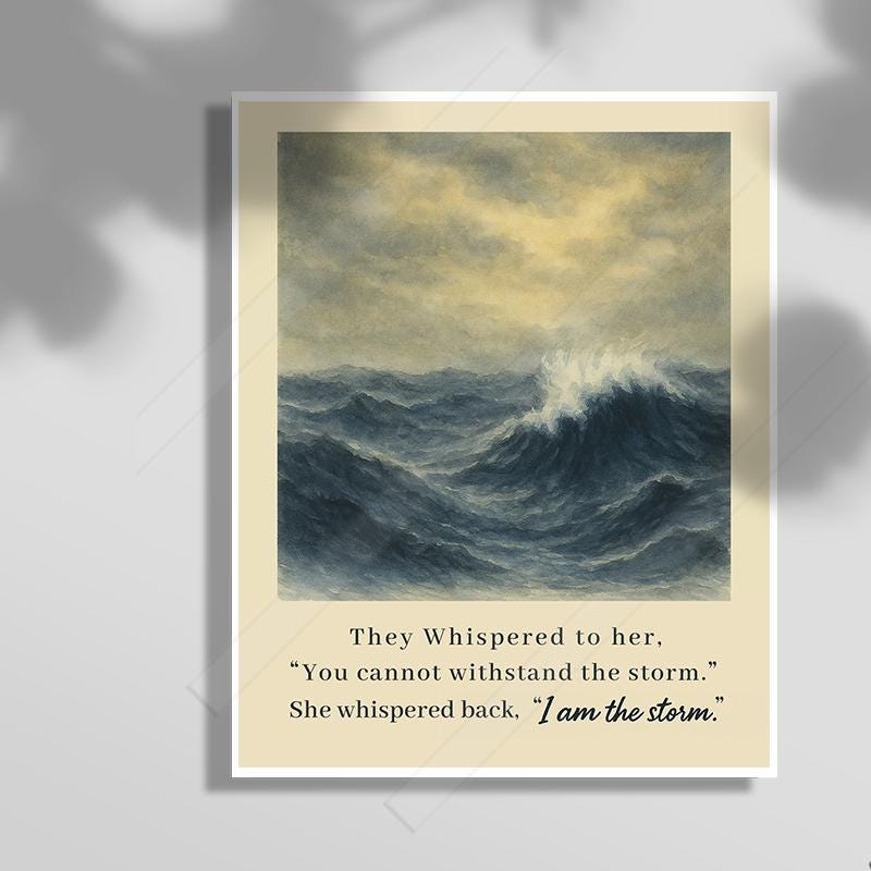 I Am the Storm Print: Inspirational Feminist Art, Office Decor - Etsy