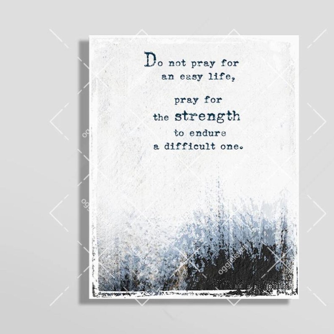 Inspirational Quote Art Print: Strength to Endure - Etsy