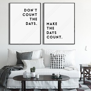 Inspiration Quote Printable - Motivational Wall Art - Don't Count the ...