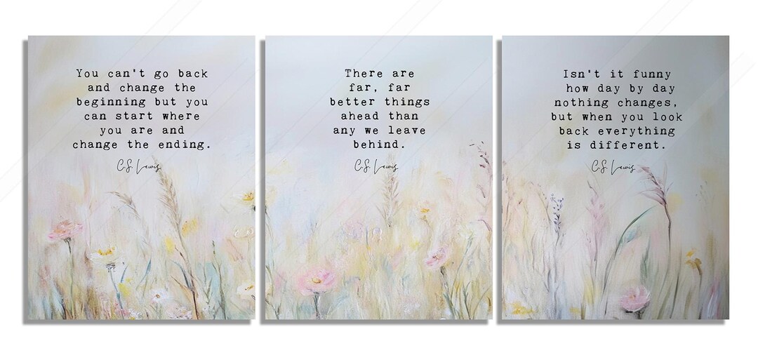 Set of 3 Inspirational Quote Art Prints - Office Decor - Motivational ...