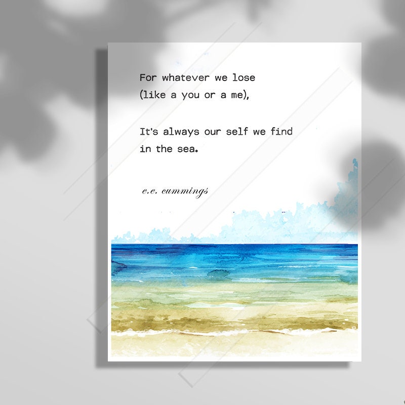 E.e.cummings Poem Art Print for Whatever We Lose like a You - Etsy Canada
