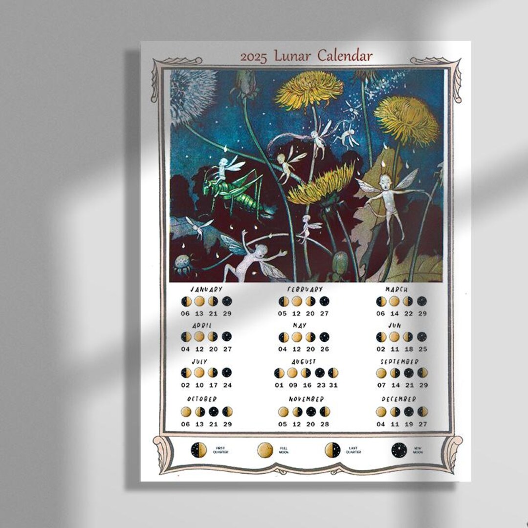 2025 Mondkalender 2025 Mondphasen Kalender 2025 Weihnachtsgeschenk ...