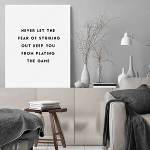 Inspiration Quote Printable-motivational Wall Art-never Let the Fear of ...