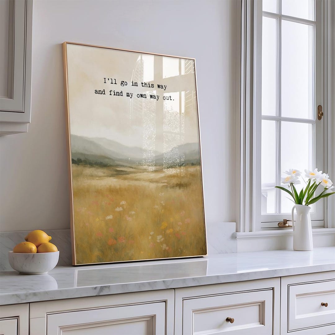 Inspirational Landscape Poster Motivational Quote Print Neutral Home ...