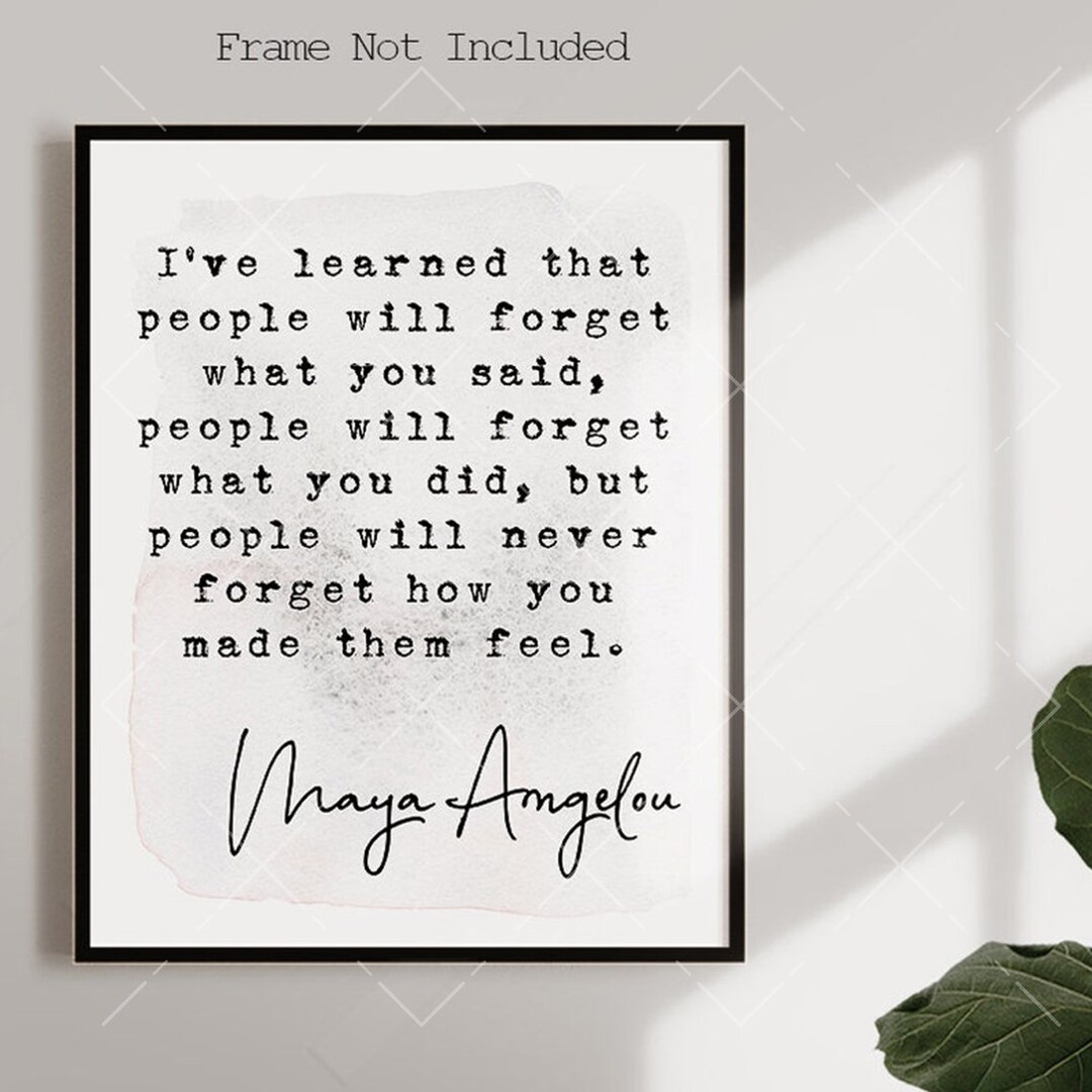Maya Angelou Quote Print: Inspirational Office Decor - Etsy
