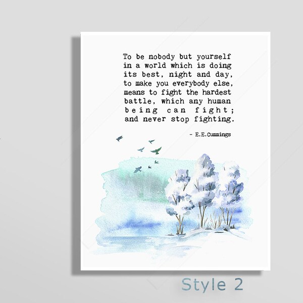E E Cummings Quote - Etsy