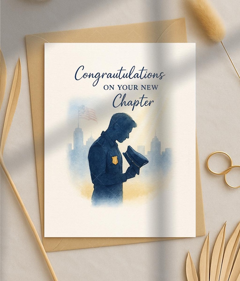 Police Officer Congratulations Card: New Chapter, Graduation, Promotion ...