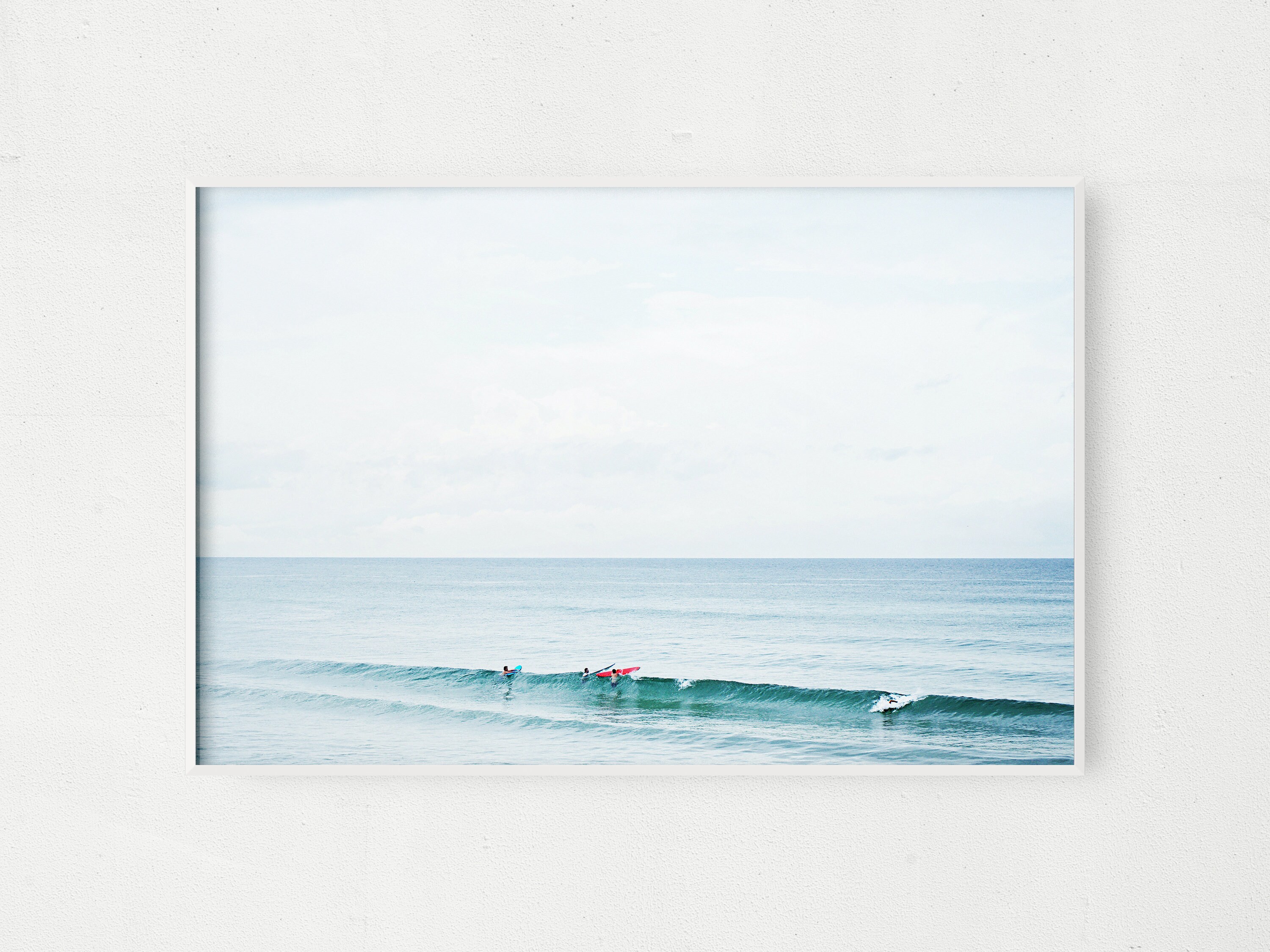 Turquoise Ocean Beach Scene Print Vintage Surf Wall Art - Etsy