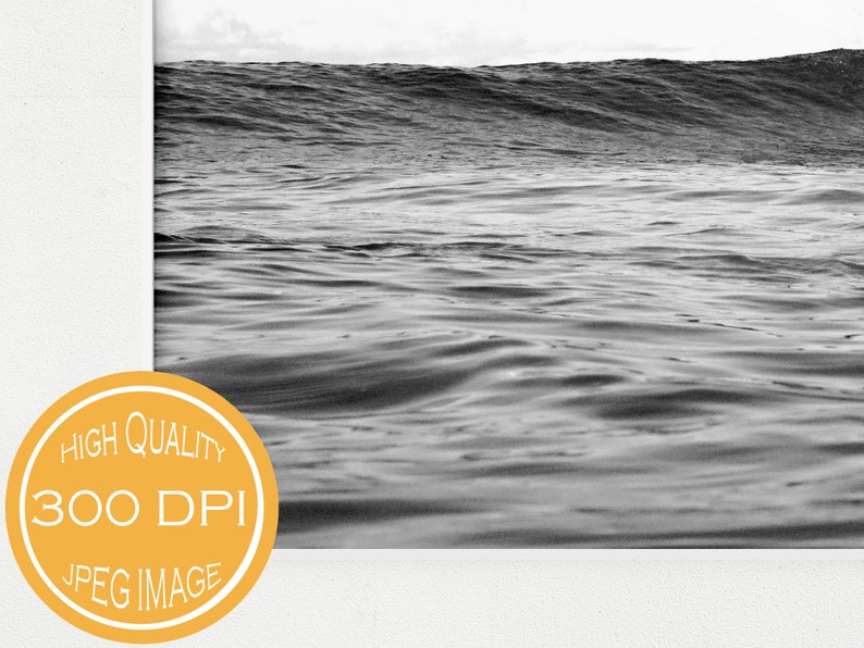 Black and White Longboard Surfer Digital Print Coastal - Etsy