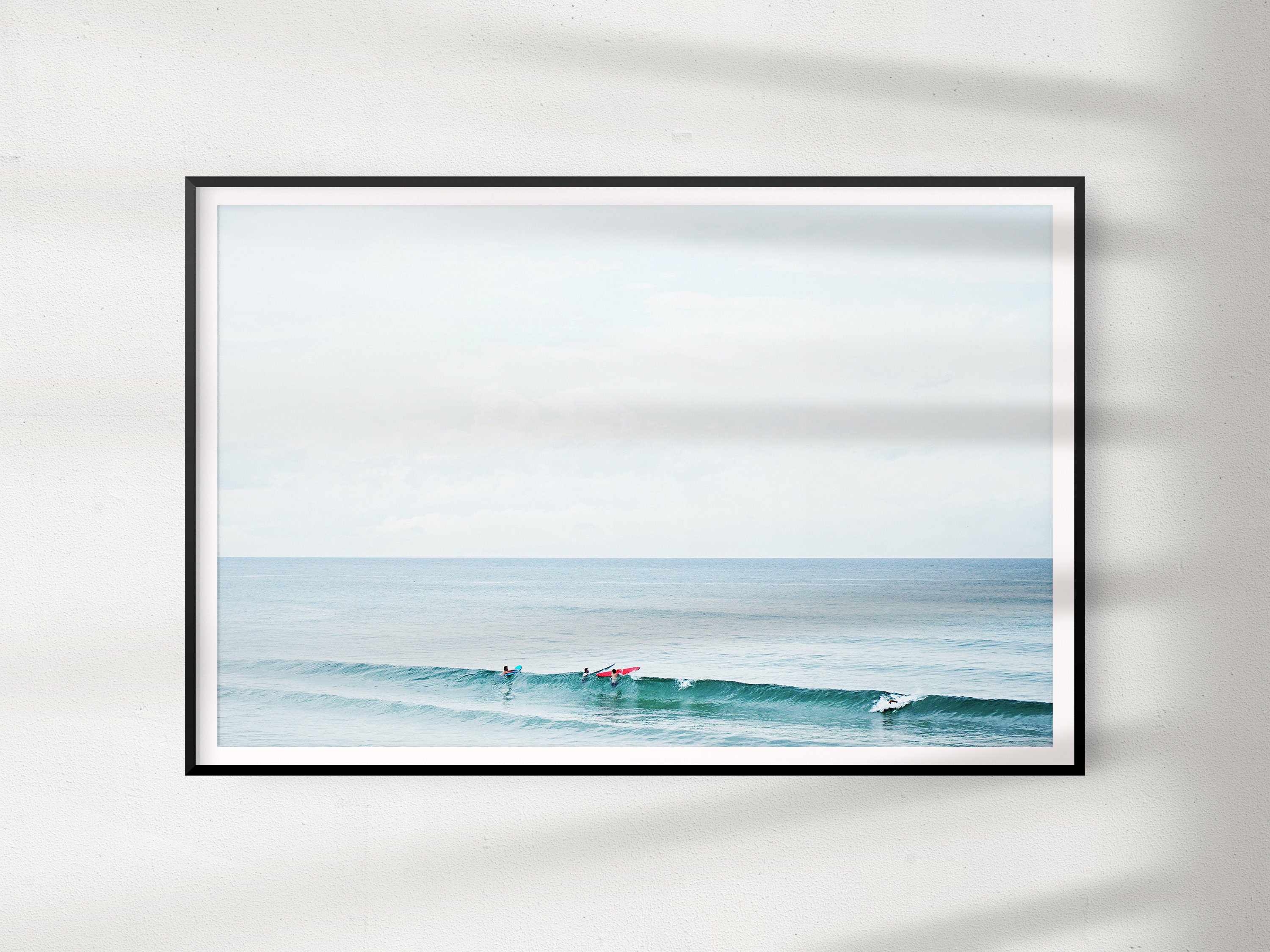 Turquoise Ocean Beach Scene Print Vintage Surf Wall Art - Etsy