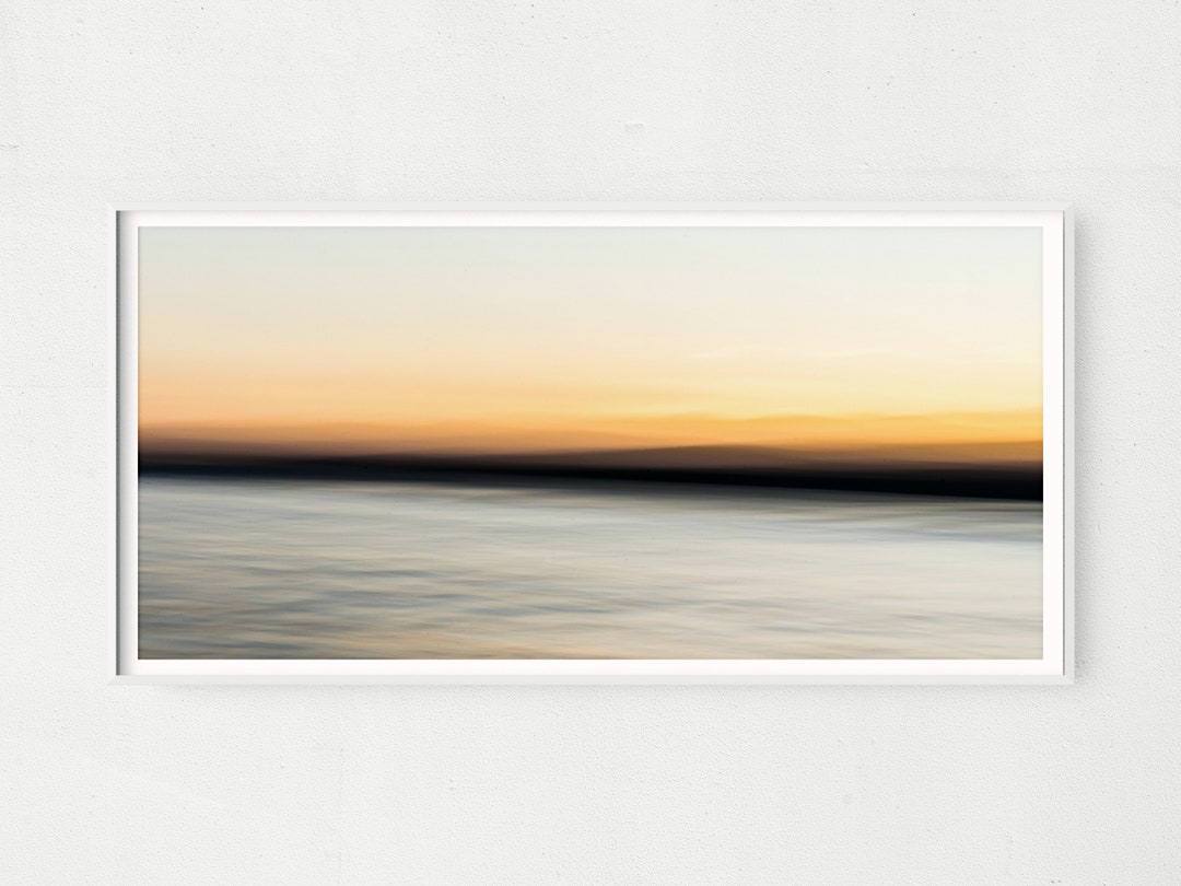 Large Panoramic Ocean Wall Art, Minimalist Beach Photography Canvas ...
