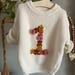 Embroidered Number Birthday Sweater | Baby Birthday | Toddler Birthday ...