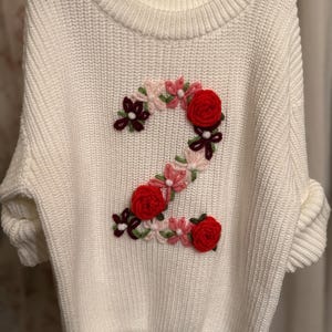 Embroidered Number Birthday Sweater | Baby Birthday | Toddler Birthday ...