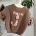 Embroidered Flower Initial Sweater | Personalized Baby Sweater ...
