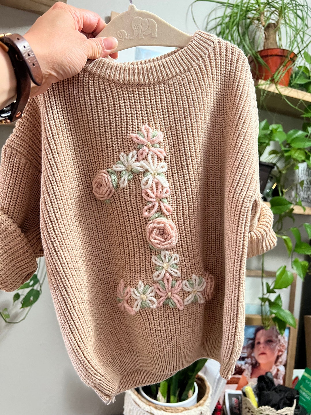 Embroidered Number Birthday Sweater | Baby Birthday | Toddler Birthday ...