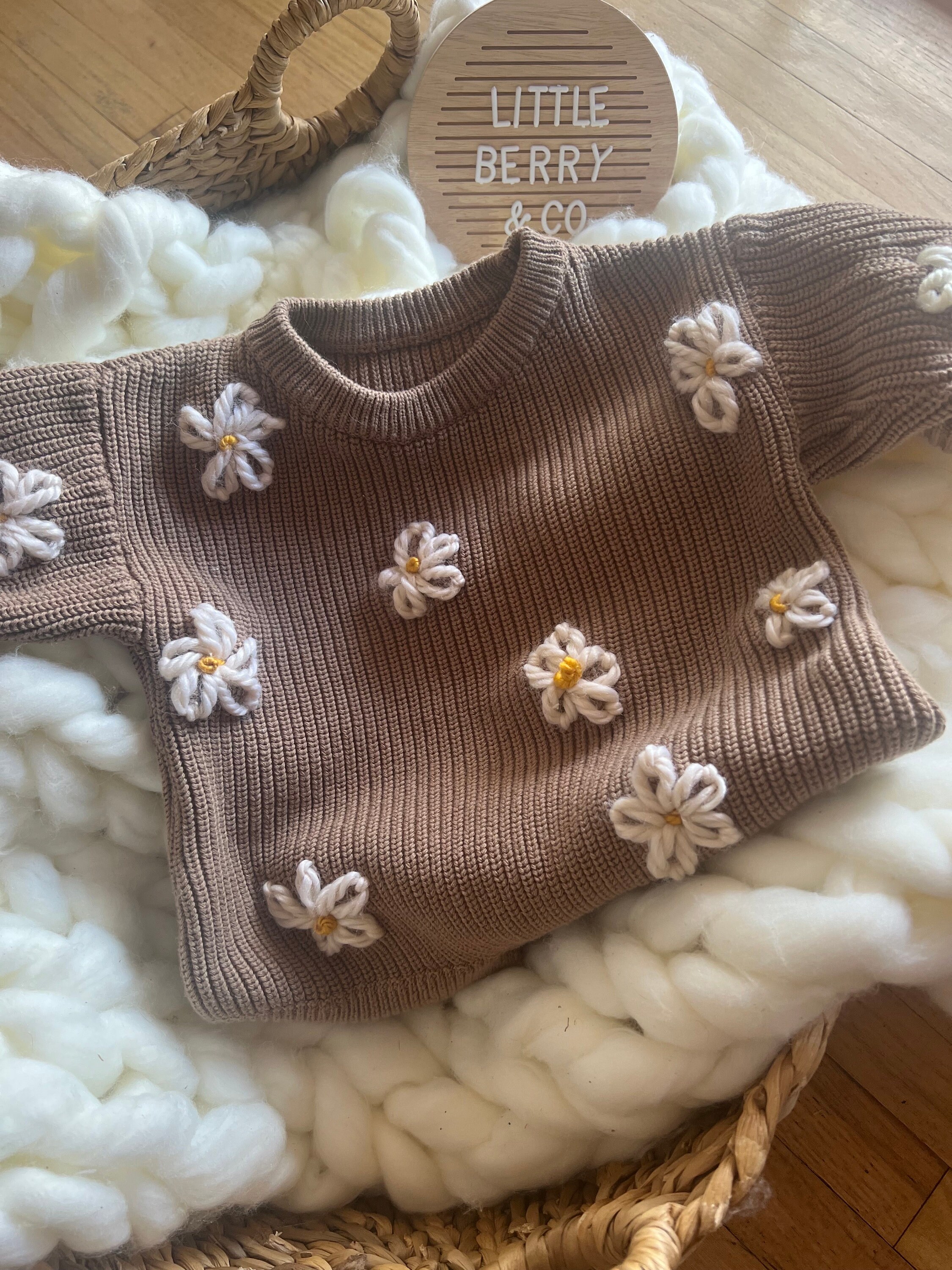 Hand Embroidered Baby Sweater | Personalized | Toddler Themed Sweater ...