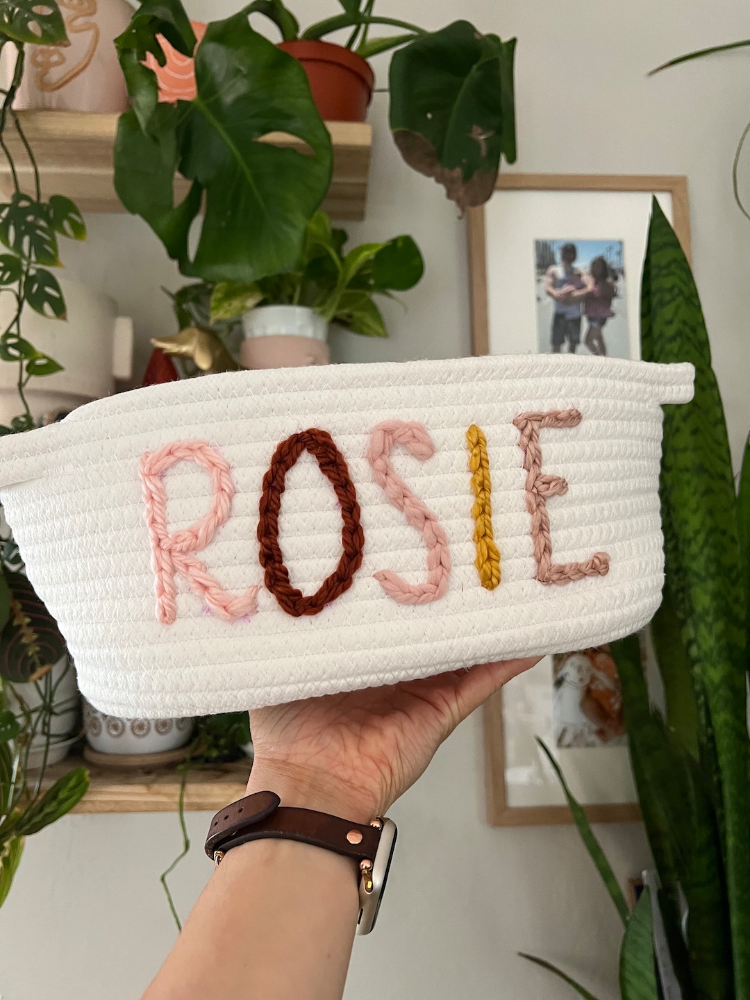 Custom Baby Name Basket | Nursery Decor | Baby Shower Gift | Gift ...