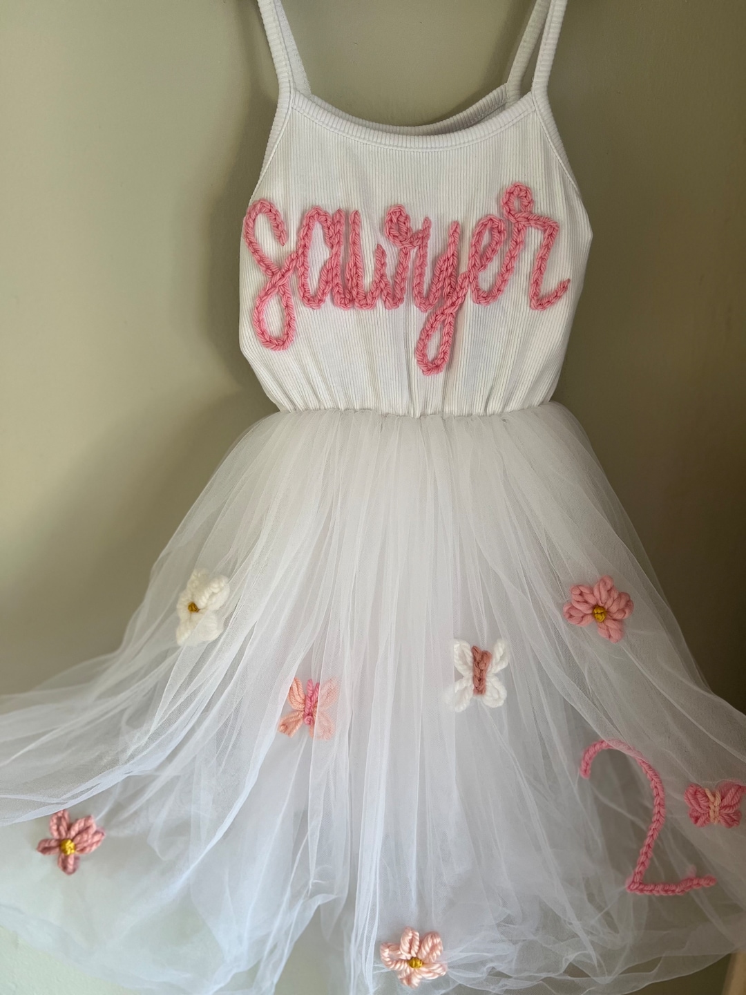 Embroidered Name Birthday Dress Baby Birthday Toddler Birthday Custom ...