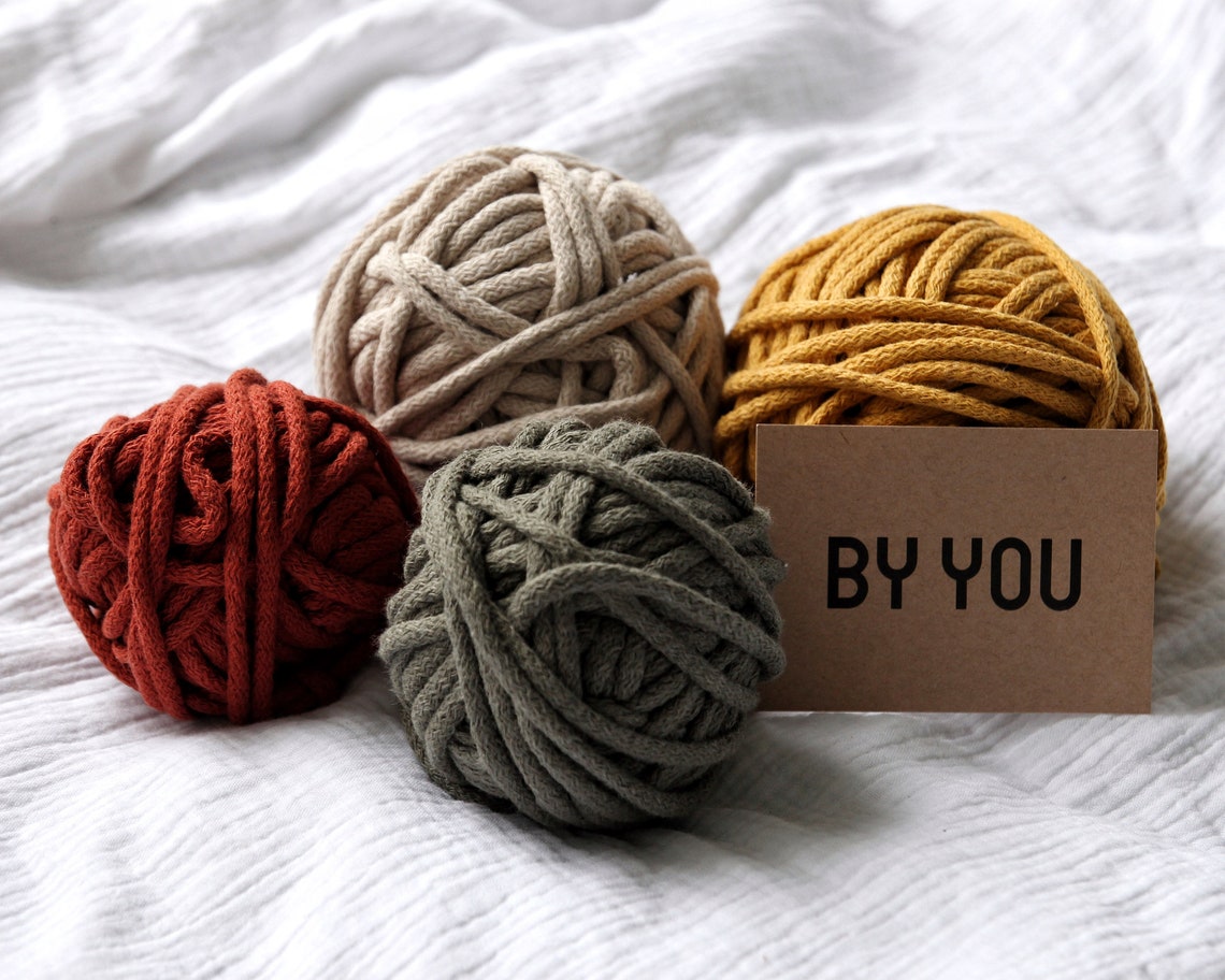 5mm Cotton Cord Yarn Bundle 5mm Cotton Rope BY YOU Crochet - Etsy