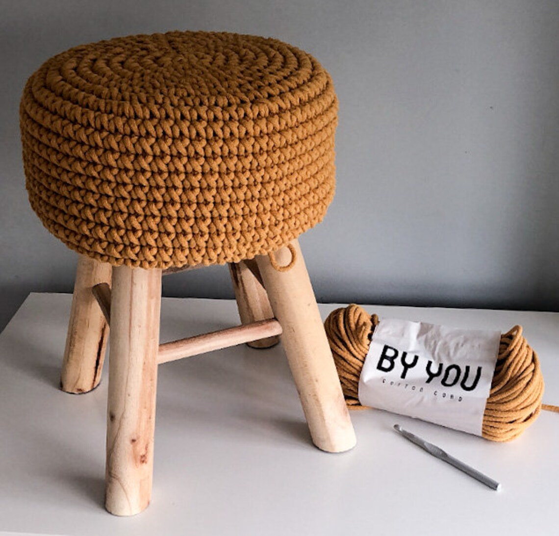 Crochet Pattern Stool Cover Crochet Stool Cover Pattern | Etsy