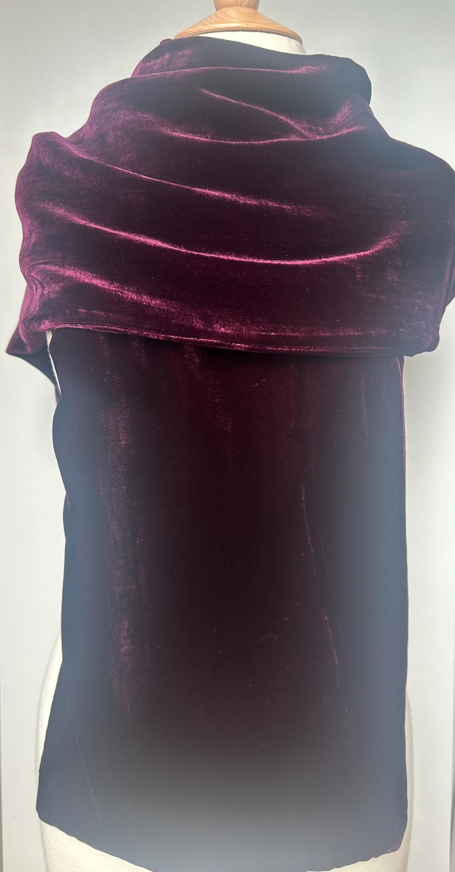 Plum 100% Mulberry Silk Velvet Scarf/wrap. - Etsy