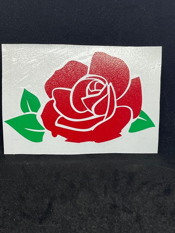 Rose Vinyl Decal - Etsy